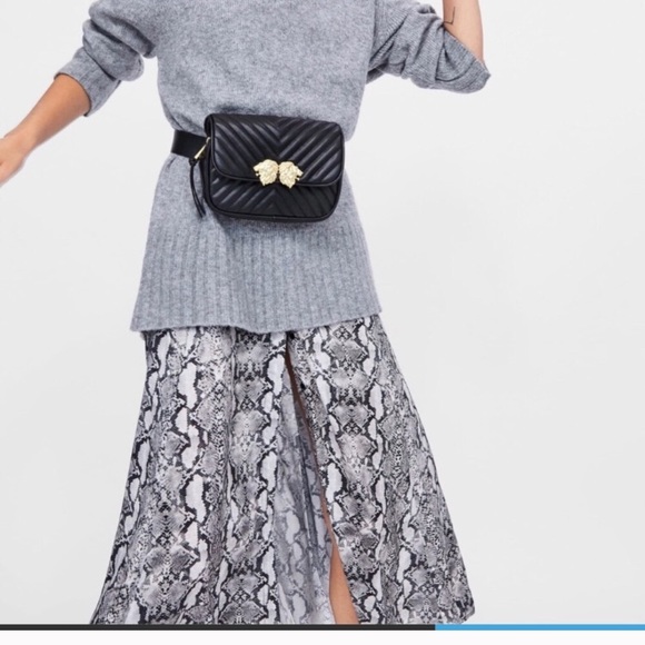 Zara | Bags | Zara Lion Head Belt Crossbody Bag | Poshmark